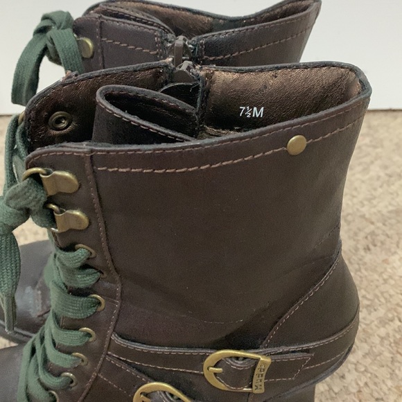 Mudd | Shoes | Vtg 9s Mudd Brown Platform Lace Up Granny Chunky Heel ...